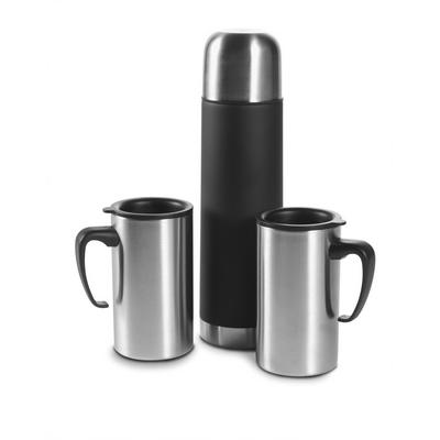 Vacuum flask 500 ml with 2 mugs 260 ml - Adapt Branding