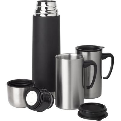 Vacuum flask 500 ml with 2 mugs 260 ml - Adapt Branding